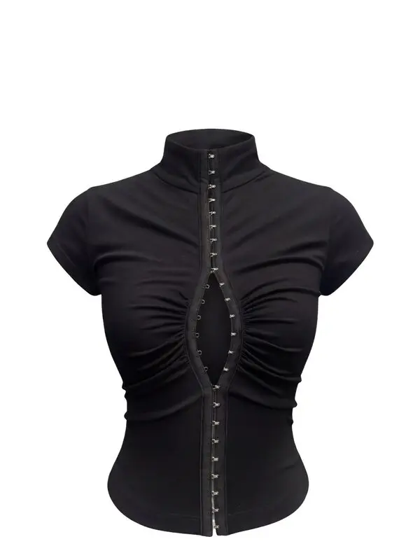 KHELA THE LABEL Bad Decision Short Sleeve Top - Black