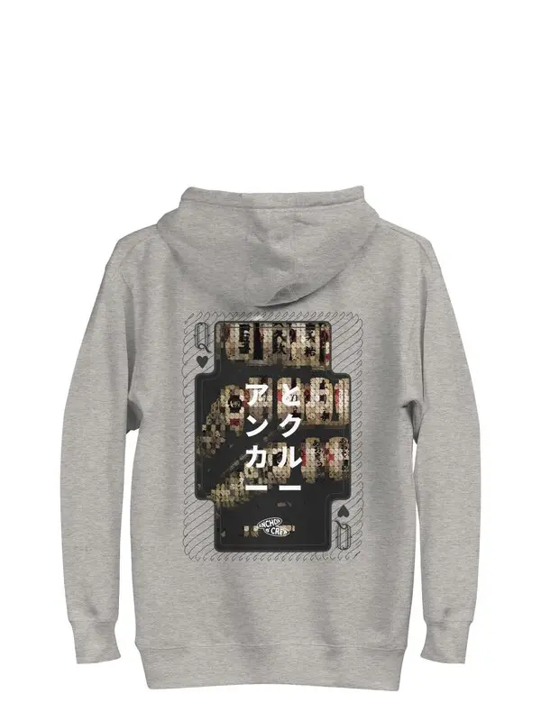 ANCHOR & CREW Heather One Japan Gurafiku Cotton Blend Hoodie - Grey