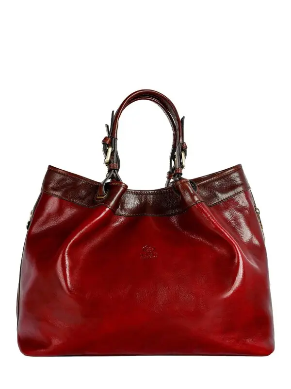 TIME RESISTANCE Leather Tote Bag The Betrothed - Red