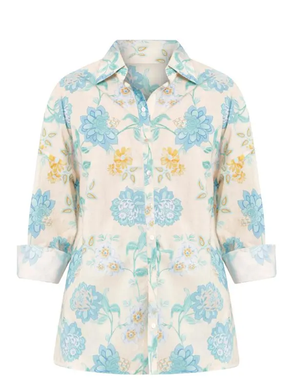 BINDU Robi Blouse Oyster - Blue