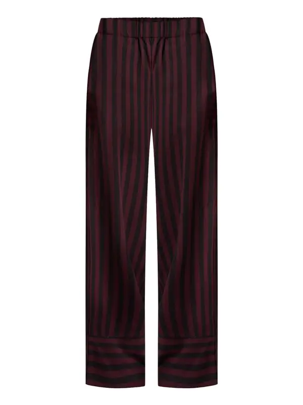KNOWN SUPPLY High Rise Striped Pants Camelot Fudge - Black