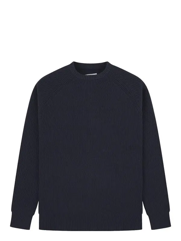 USKEES Crew Knit Jumper Midnight - Blue