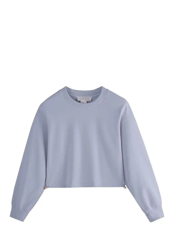 SUPESU Cubby Sweater, Cropped Calm - Blue
