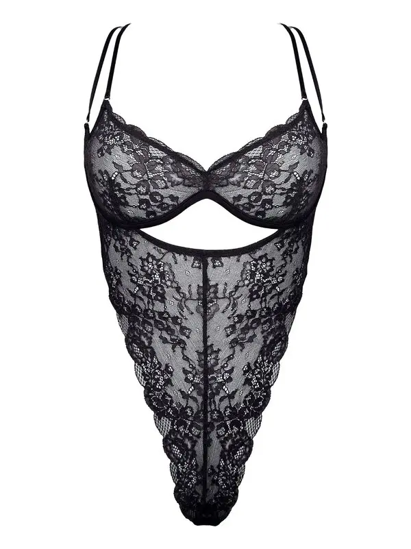 MONIQUE MORIN LINGERIE Rush Ouvert Bodysuit - Black