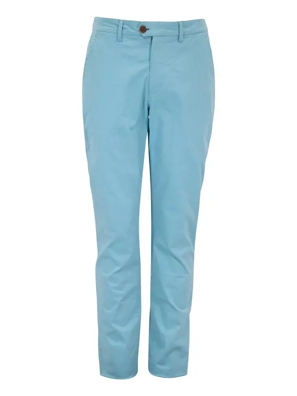 LORDS OF HARLECH Jack Teal Flat Front Pant - Blue