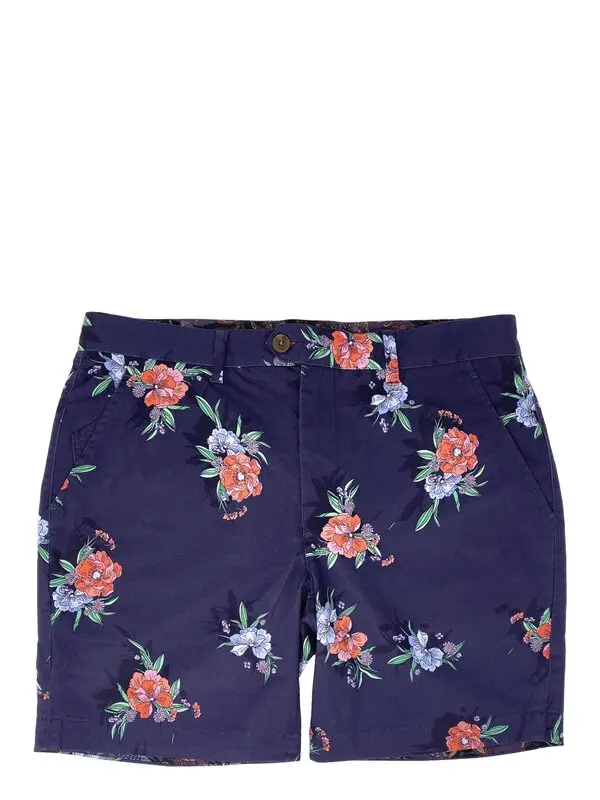 LORDS OF HARLECH John Oxford Harmony Flat Front Short Navy - Blue