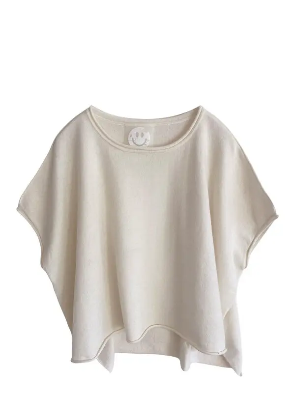 ZENZEE Neutrals Cashmere Capelet Top Ivory - White