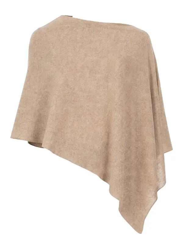 I ROCCHI CASHMERE Neutrals ’s Pure Cashmere Lightweight Poncho - Beige