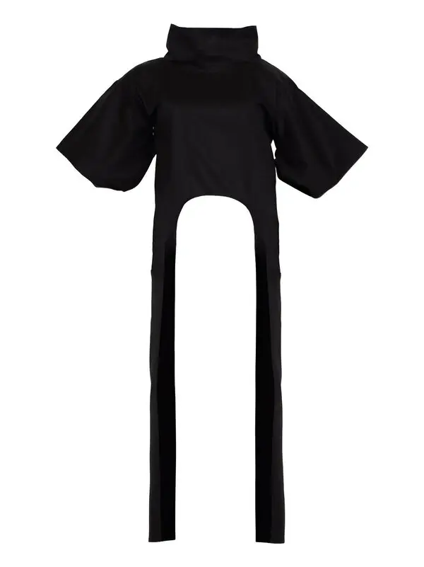 BIANCA POPP Long Sides Top In Cotton - Black