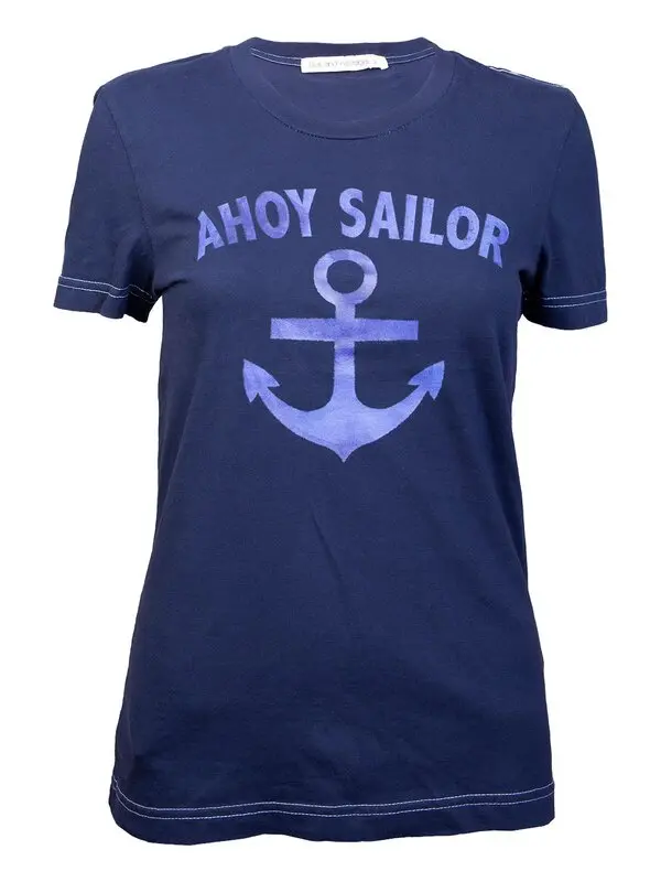 LOVE AND NOSTALGIA Margot Tee Ahoy Sailor Navy - Blue