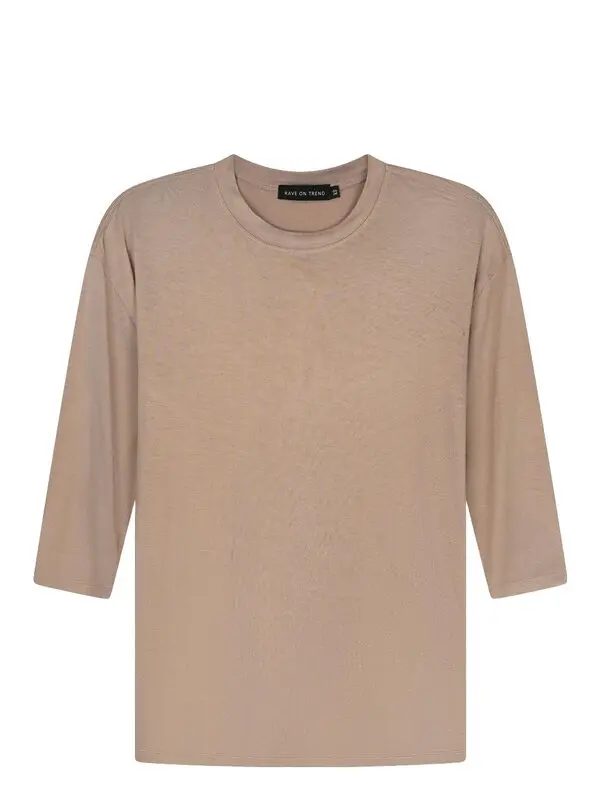 RAVE ON TREND Neutrals Everyday Tee Tan - Brown