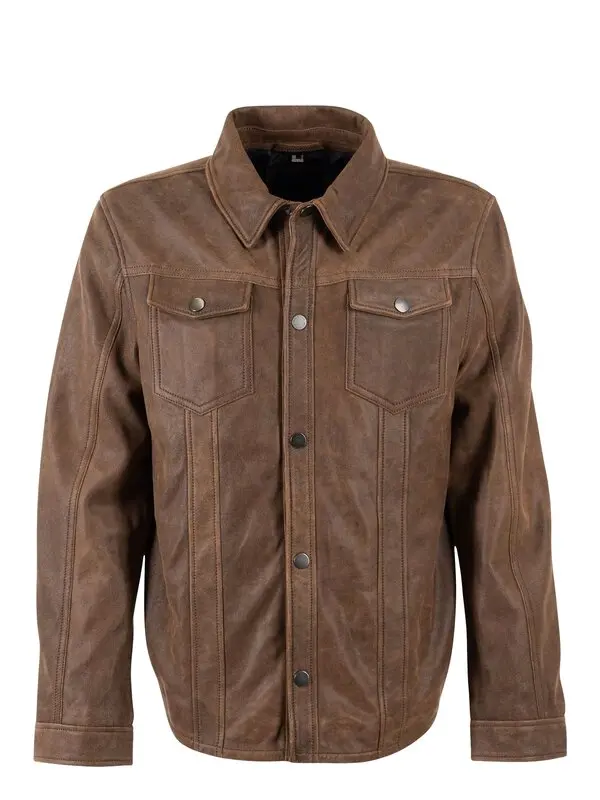 Mauritius Classic Leather Jacket Sedro - Brown