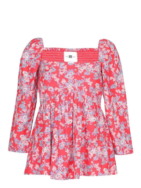 EM & SHI Colour Me Love Top - Red