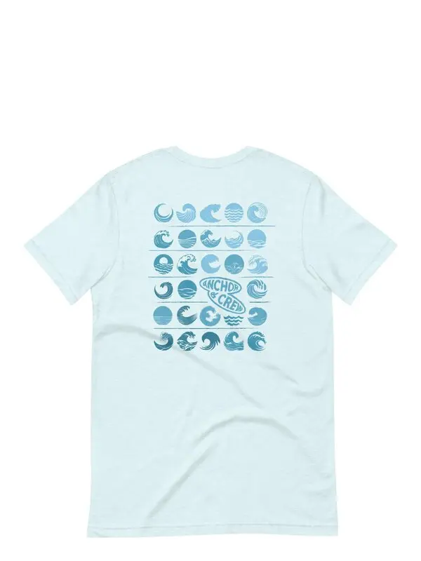 ANCHOR & CREW Ice Surf N Waves Passenger Organic Cotton T-shirt - Blue