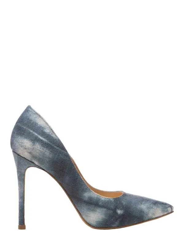 THE 5TH ELEMENT Washed Denim Stiletto Pumps - Blue