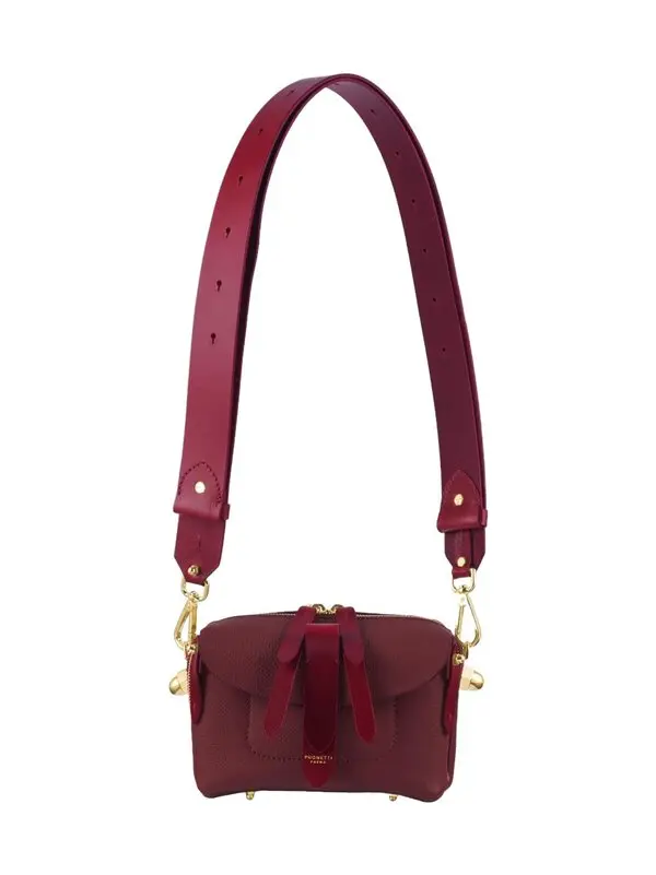 PUGNETTI PARMA Micro Lift Bag Gold Wine - Red