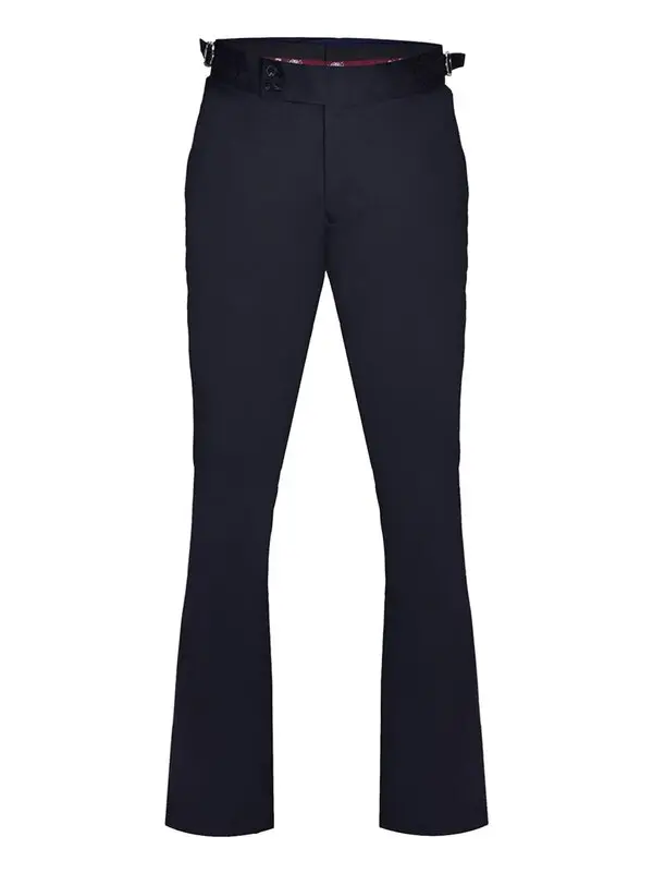 DAVID WEJ Paco Gurkha Chinos Trouser In Navy - Blue