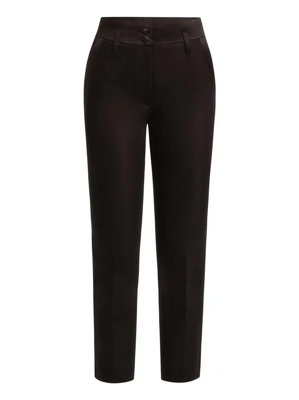 TIA DORRAINE Chic Impressions Slim-fit Trousers - Black