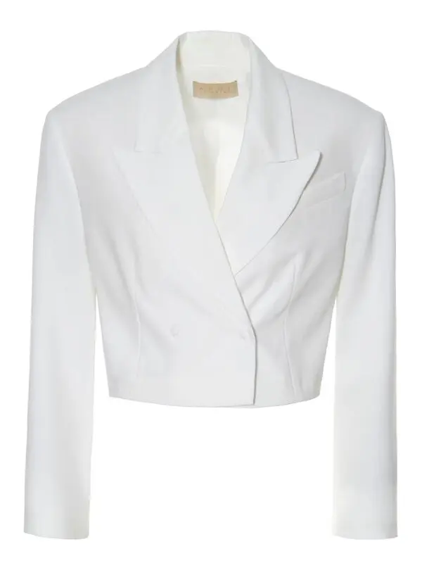AGGI BY HALEWSKI Giorgia Vanilla Ice Blazer - White
