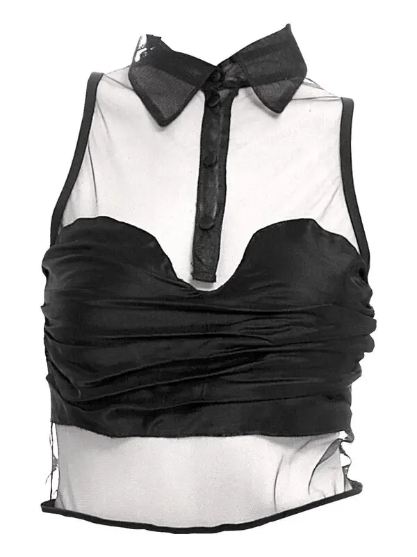 MAISON BOGOMIL Semi-transparent Bodysuit - Black