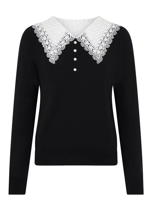 LISA THE LABEL Le Jardin Maid Sweater - Black