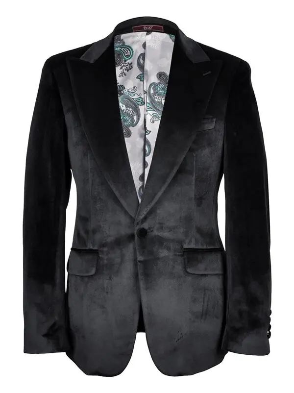 DAVID WEJ Maison Velvet Blazer - Black