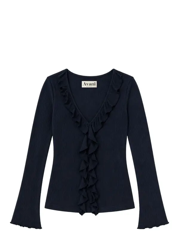 AVANI APPAREL Top Pivoine Navy - Blue