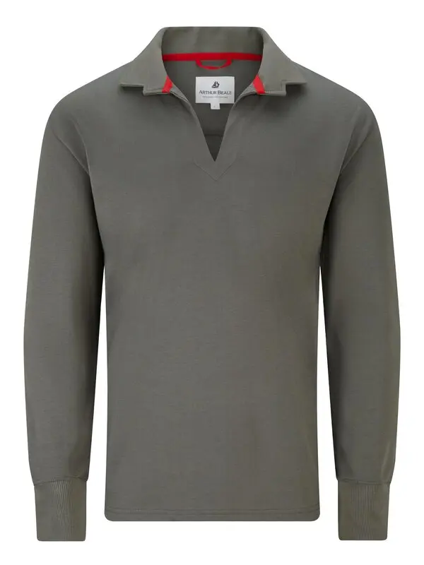 ARTHUR BEALE Vintage Cotton Rugby Shirt - Grey