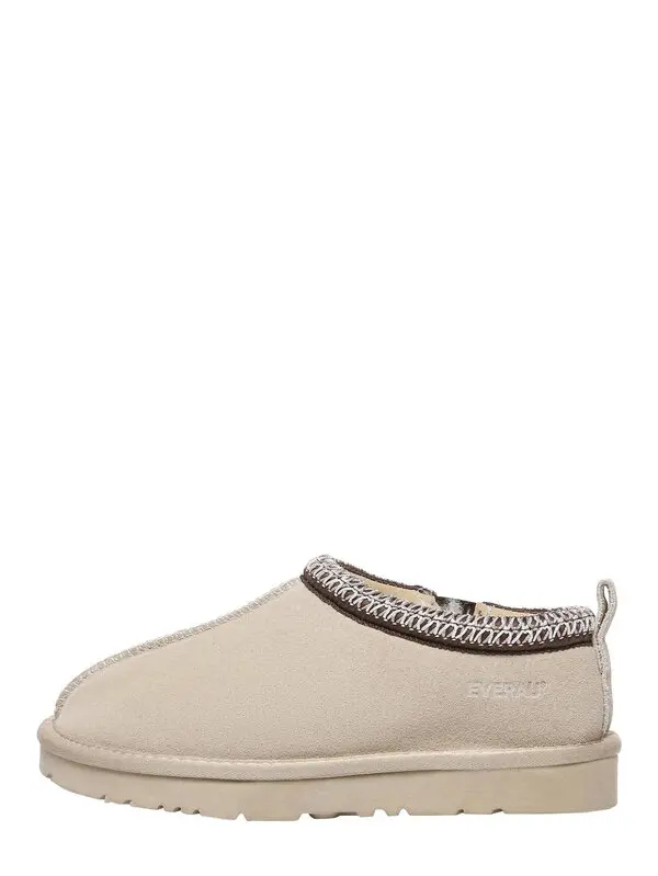 EVERAU AUSTRALIA Neutrals Wigeon Leather Slippers In Sand - Black