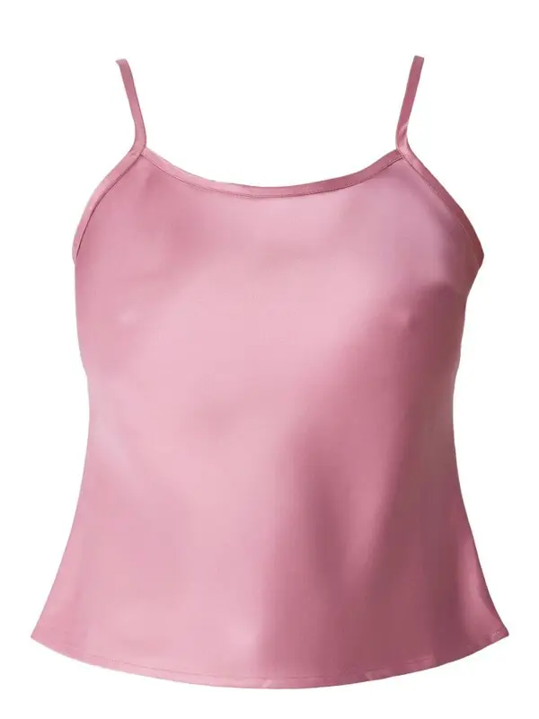 SELF-ADORE Olivette Satin Top- Blush - Pink