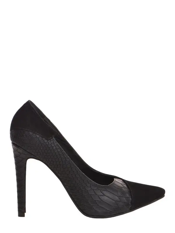 THE 5TH ELEMENT Selma Print & Suede Stiletto Pumps - Black