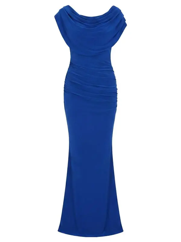 ATOM LABEL Platinum Gown In Cobalt - Blue
