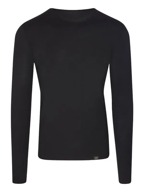 ZD ZERO DEFECTS Long-sleeve T-shirt Luxurious Comfort With Egyptian Cotton Color - Black