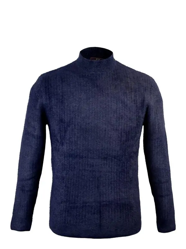 DAVID WEJ Oscar High Neck Jumper - Blue