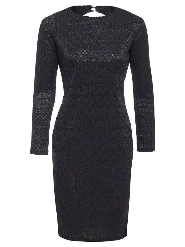 SARVIN Twisted Backless Dress - Black
