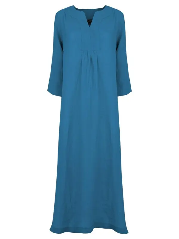 NOLOGO-CHIC Life Style Linen Maxi Dress Sea - Blue