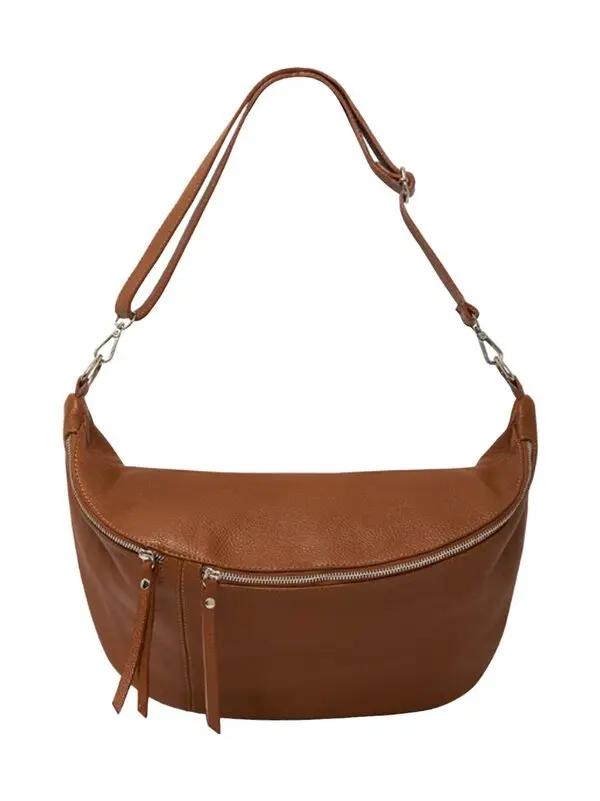 BETSY & FLOSS Emilia Large Crossbody Waist Bag In Tan - Brown