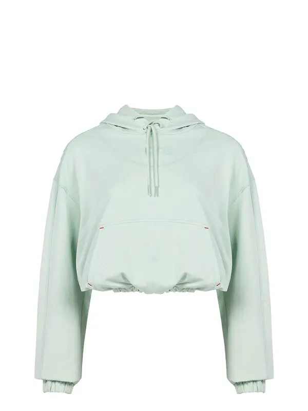 PCFG Neutrals / Free Heaven Crop Hoodie Surf Spray - Green