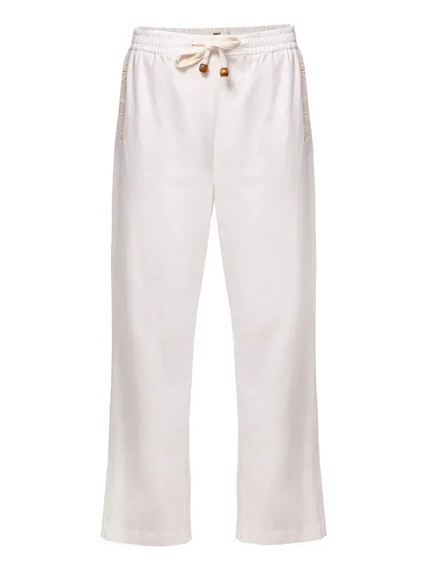 RAW POTENTIAL Neutrals / Teria Organic Cotton Trousers - White