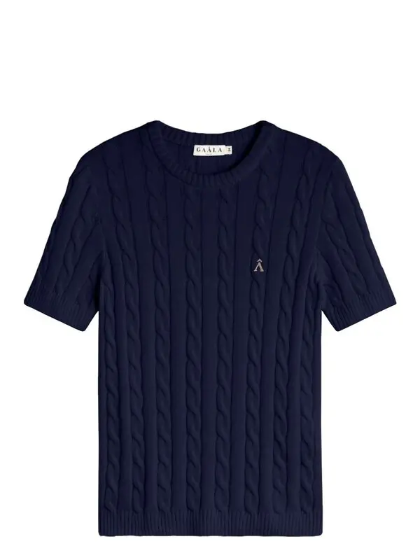 GAÂLA Tina Cable Knit Top - Blue