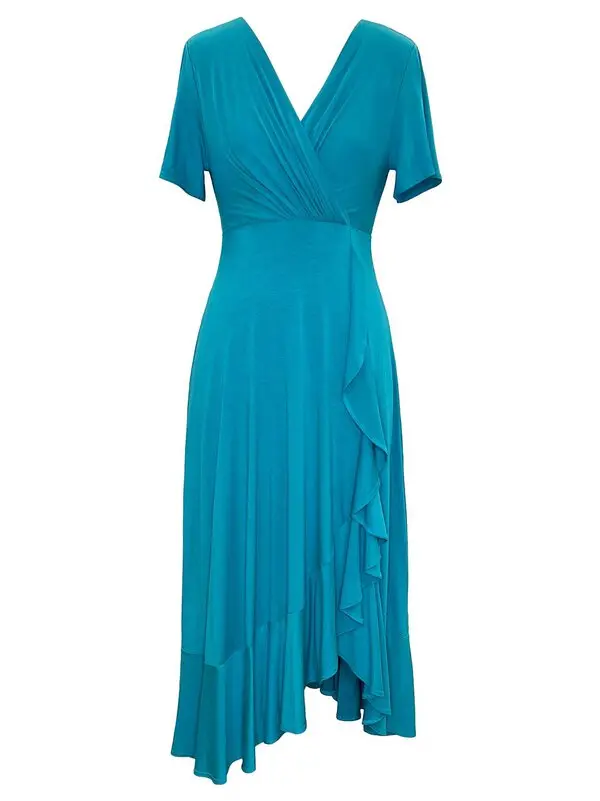 ALIE STREET LONDON Waterfall Midi Special Occasion Dress In Celestial - Blue