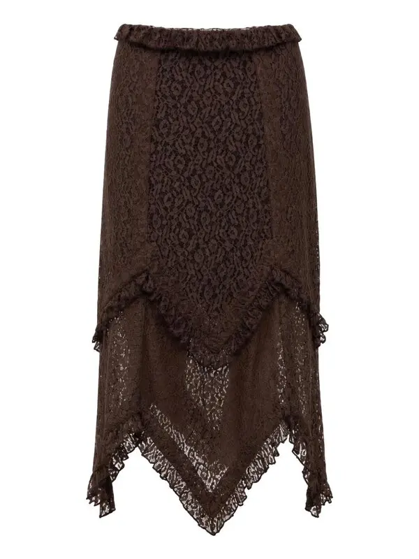 Carmen Says Chocolat Lace Skirt - Brown