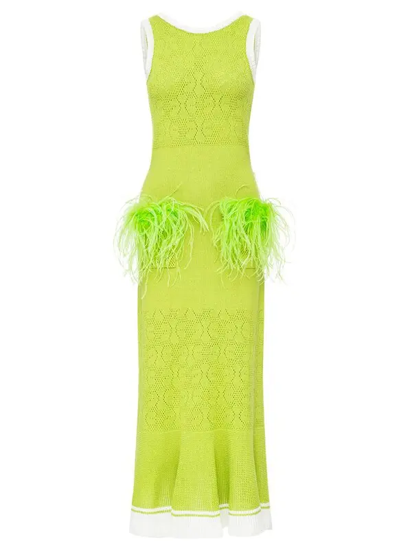 ANDREEVA Apple Knit Dress - Green