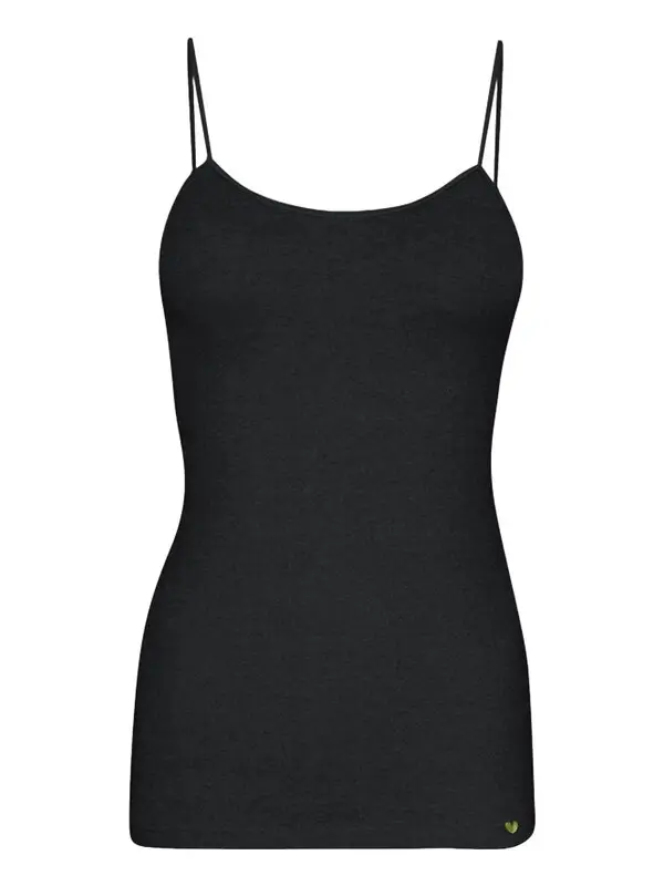 ZD ZERO DEFECTS Afrodita Spaghetti Top Soy Fiber Ultra-soft Comfort Color - Black
