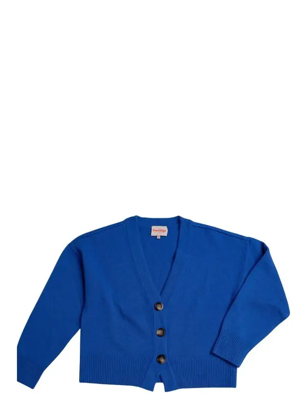 PORRIDGE KNITWEAR Cashmere Lucy Cardigan - Blue
