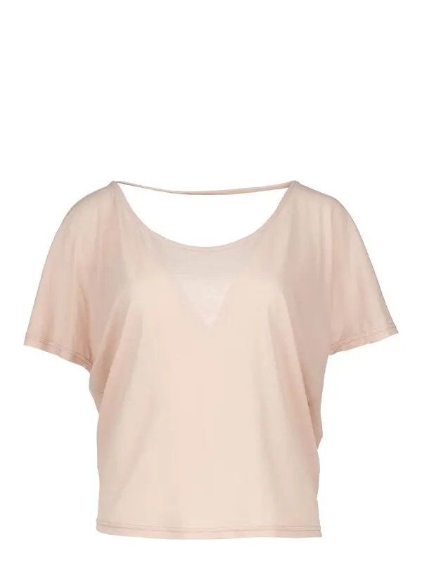CONQUISTA Dusty Pink Drape Back Top - Orange