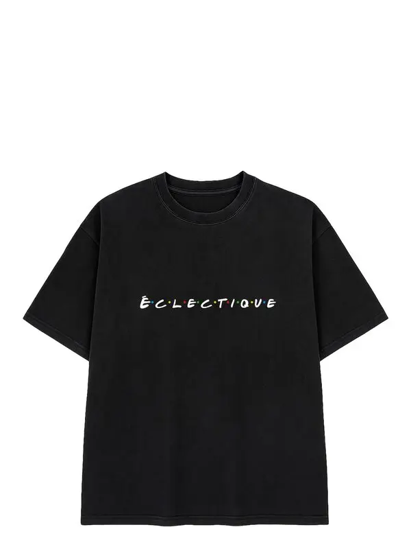 Éclectique Classic Friends Logo T-shirt - Black