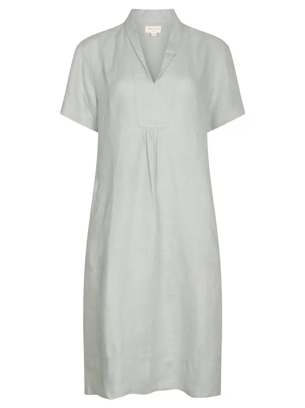 NOLOGO-CHIC Elodie Short Sleeve Midi Dress Linen - Grey