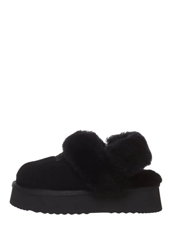 EVERAU AUSTRALIA Fantail Leather Slippers With Two Removable Straps - Black