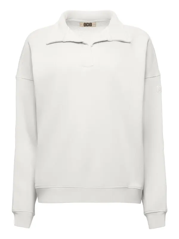 OCIO LEISUREWEAR Polo Crew In Supermoon - White